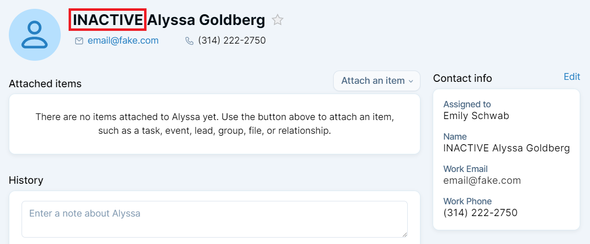 Tracking inactive clients