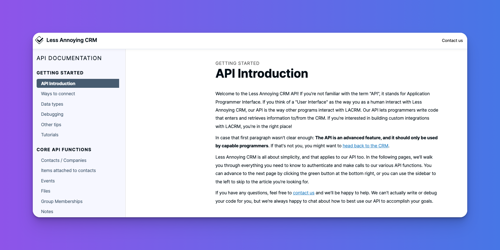 Product Update: More API Improvements | LACRM Blog