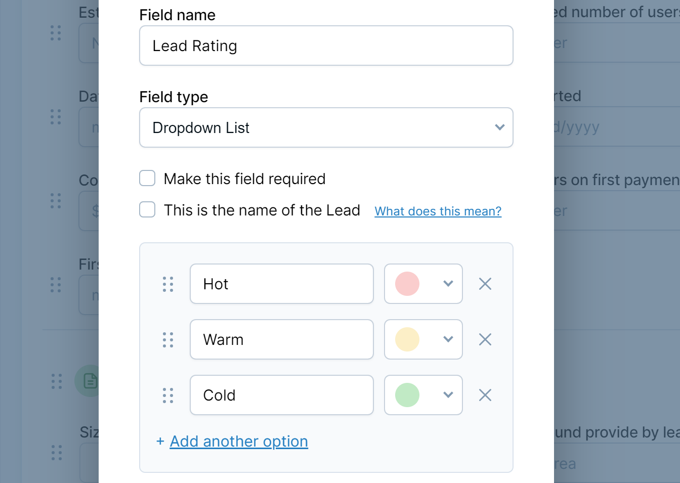 Product Update: Color-coded dropdown and checkbox options | LACRM Blog