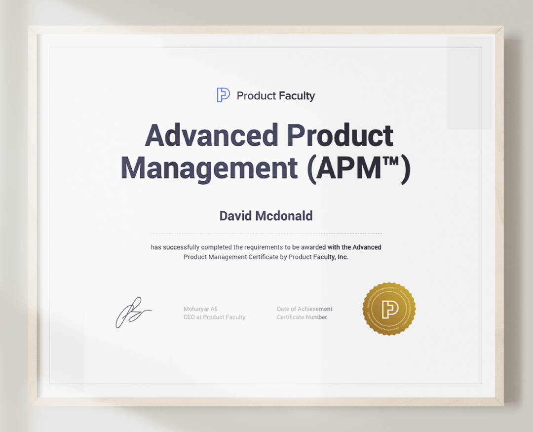 Advanced Product Management Certification Dubai | Product Faculty