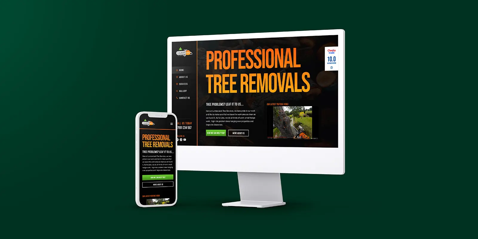 LumberJack Tree Services | Responsive Web Design by Pixel Jam