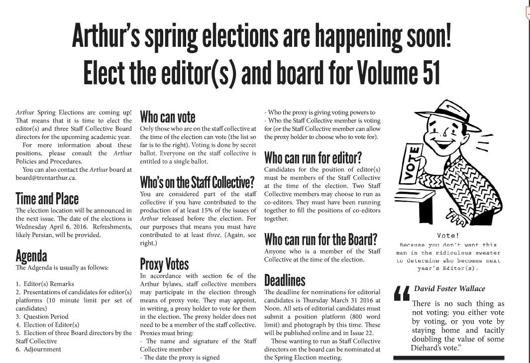 Arthur Elections Are Drawing Near!