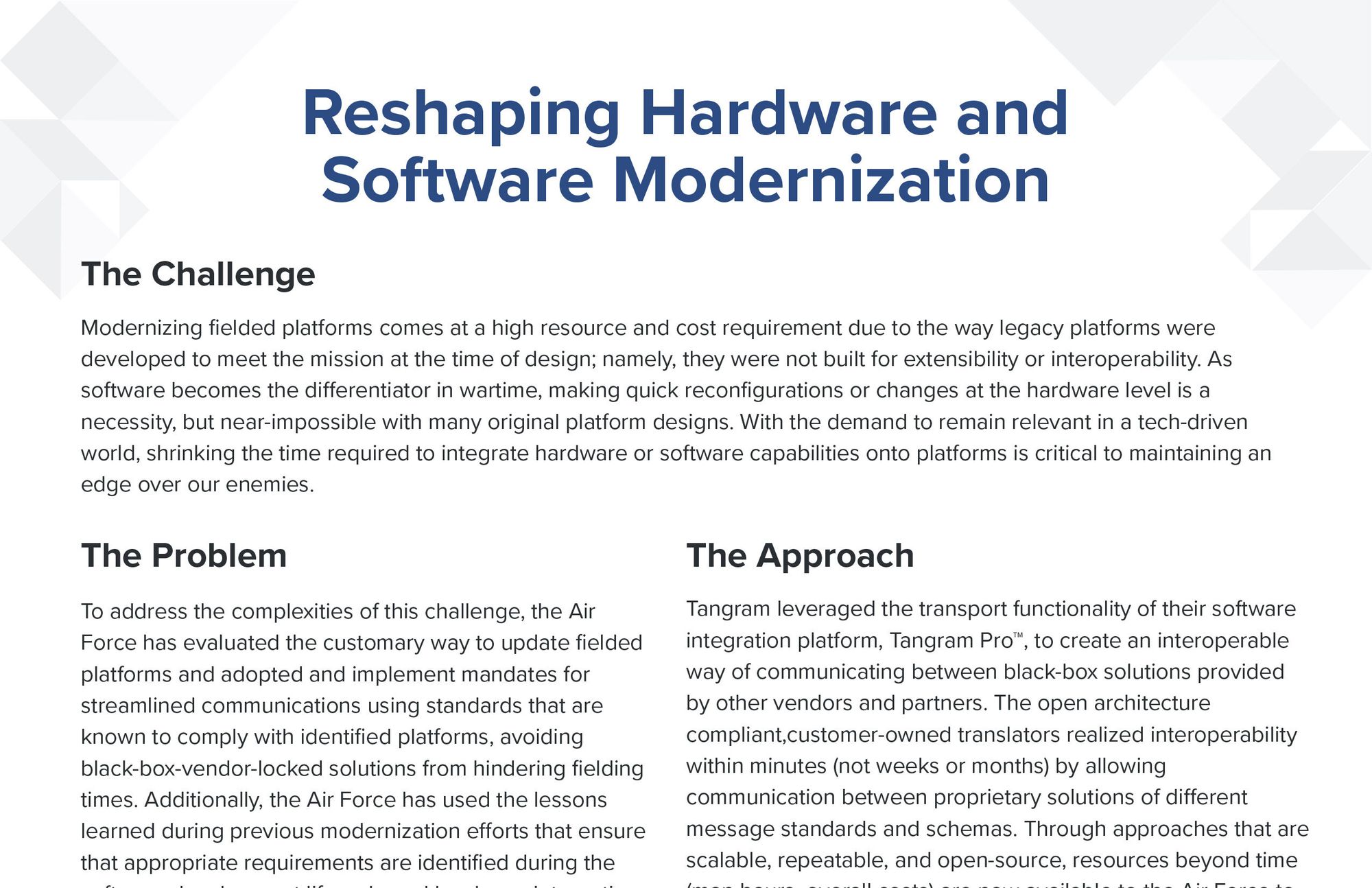 Solutions | Tangram Flex