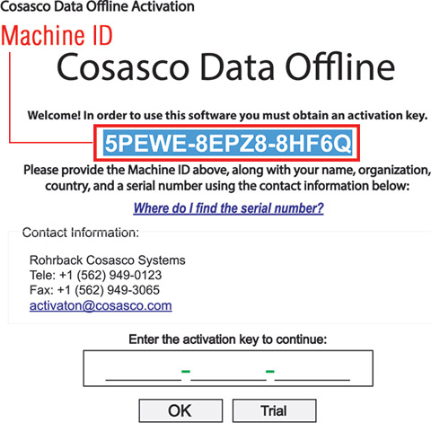 Data Key Activation - Cosasco