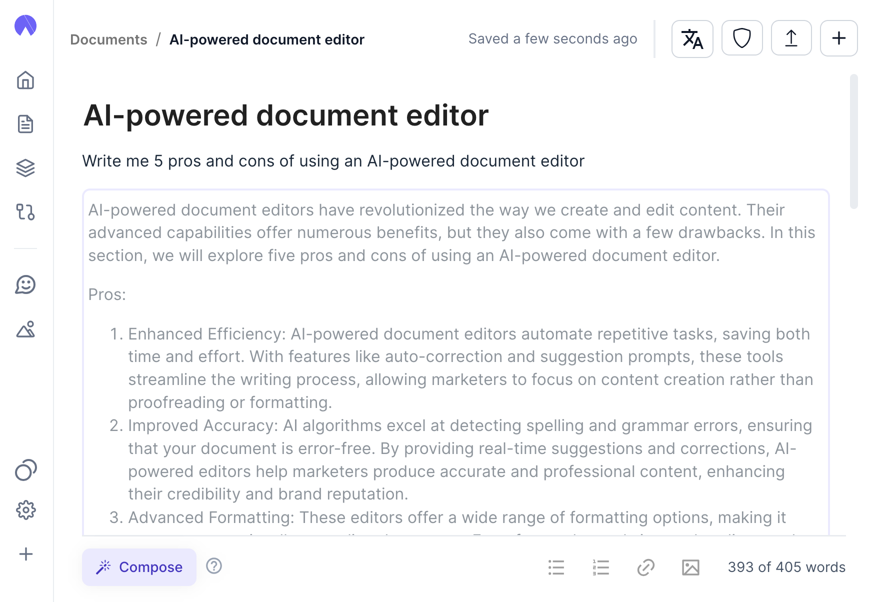 Smart AI-Powered Document Editor