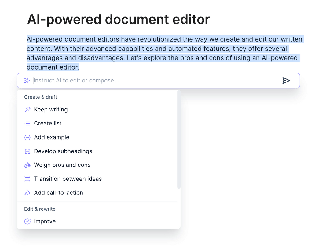 Smart AI-Powered Document Editor