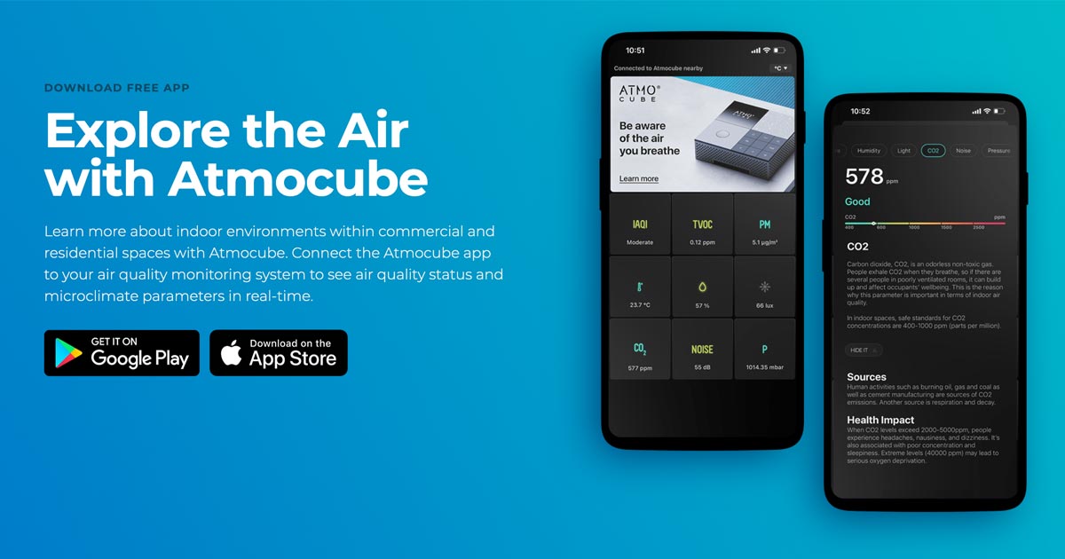 Atmocube App: Air Quality Monitoring in Real-Time