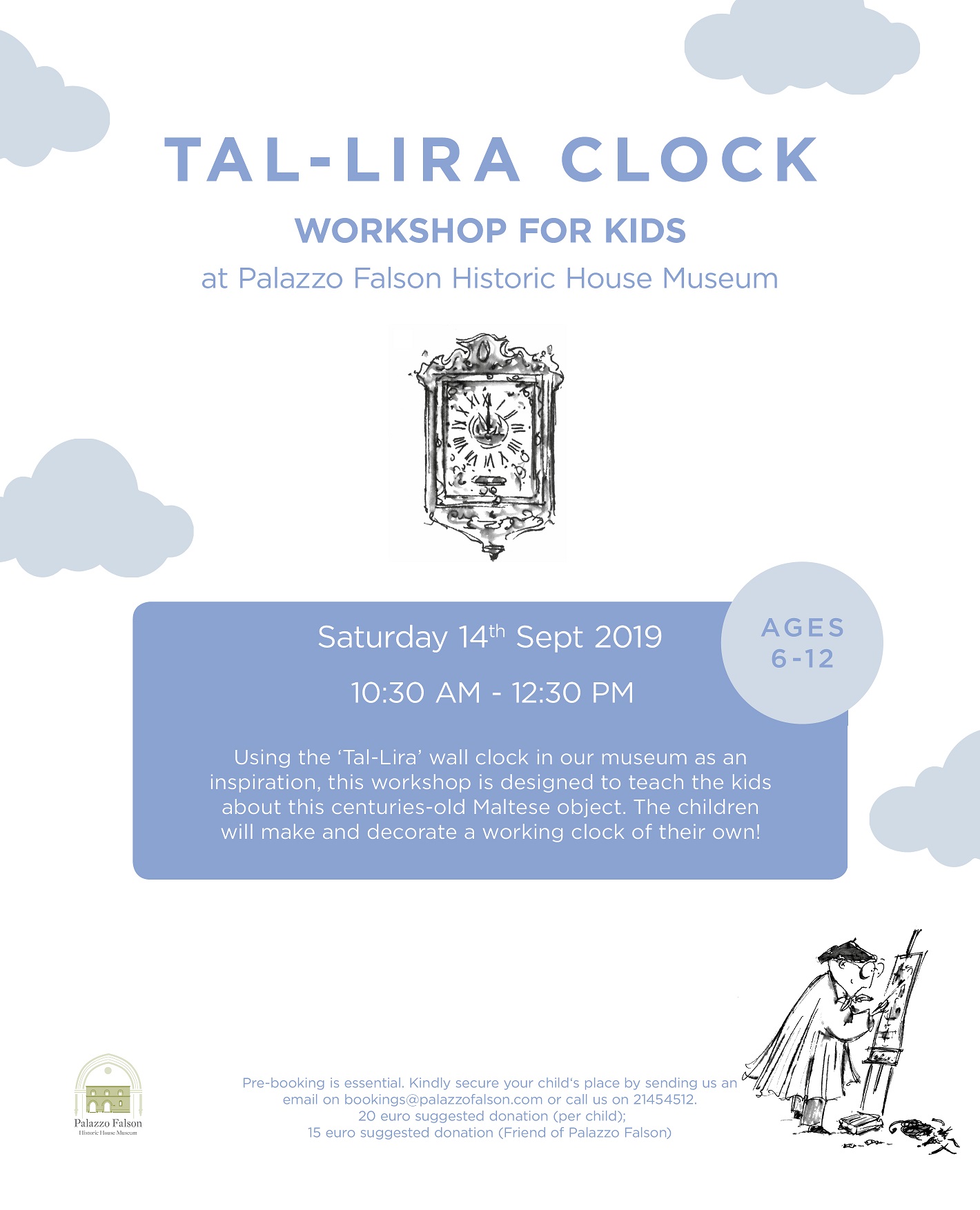 Palazzo Falson | News & Events | Kids: Tal-Lira Clock Workshop