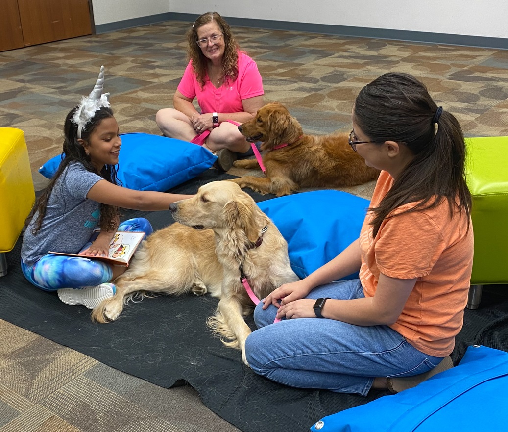Therapy dogs take the pressure off new readers