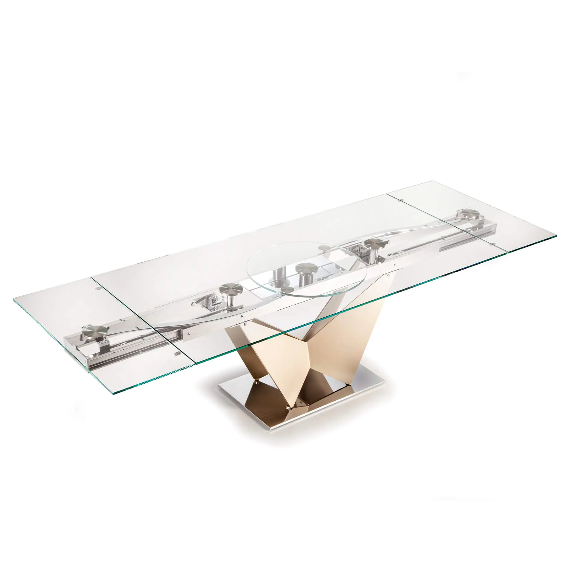 Glass, Luxury and Modern Volare Dining Table by Naos in IOTA Furniture