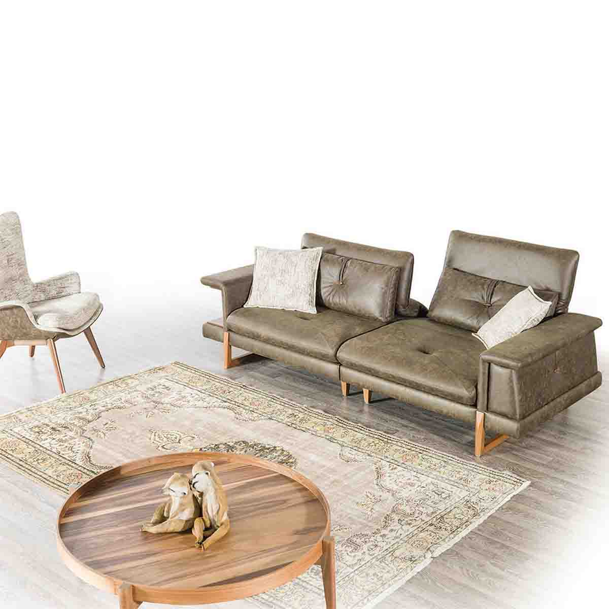 Nubuck, Modern and Luxury Oslo Sofa Set by IOTA in IOTA Furniture