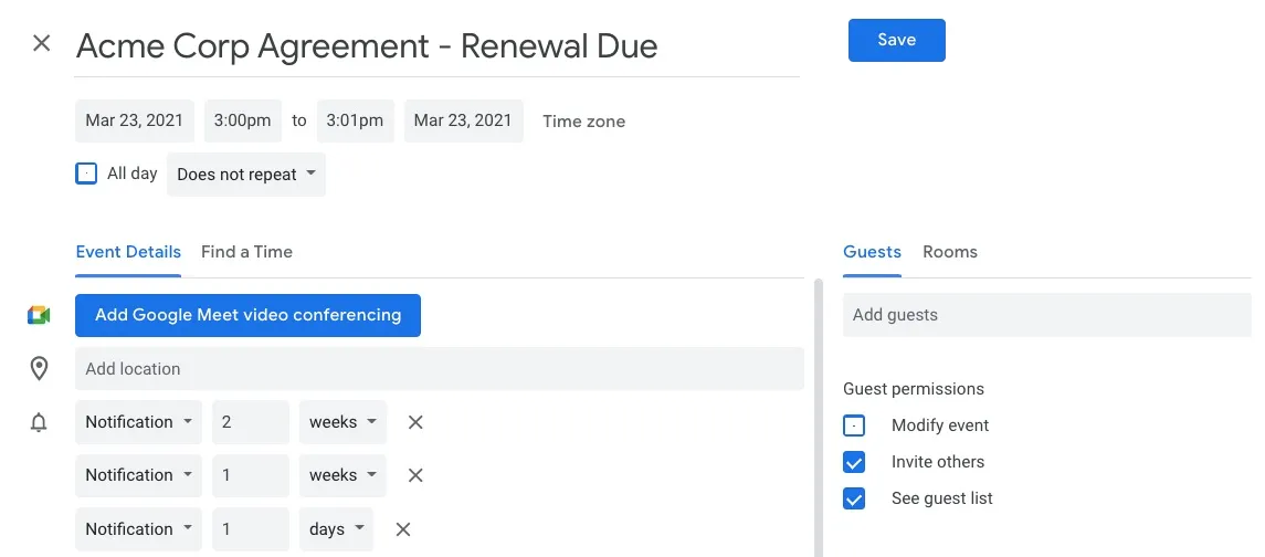 Contract Reminder Software to Set Up Reminders