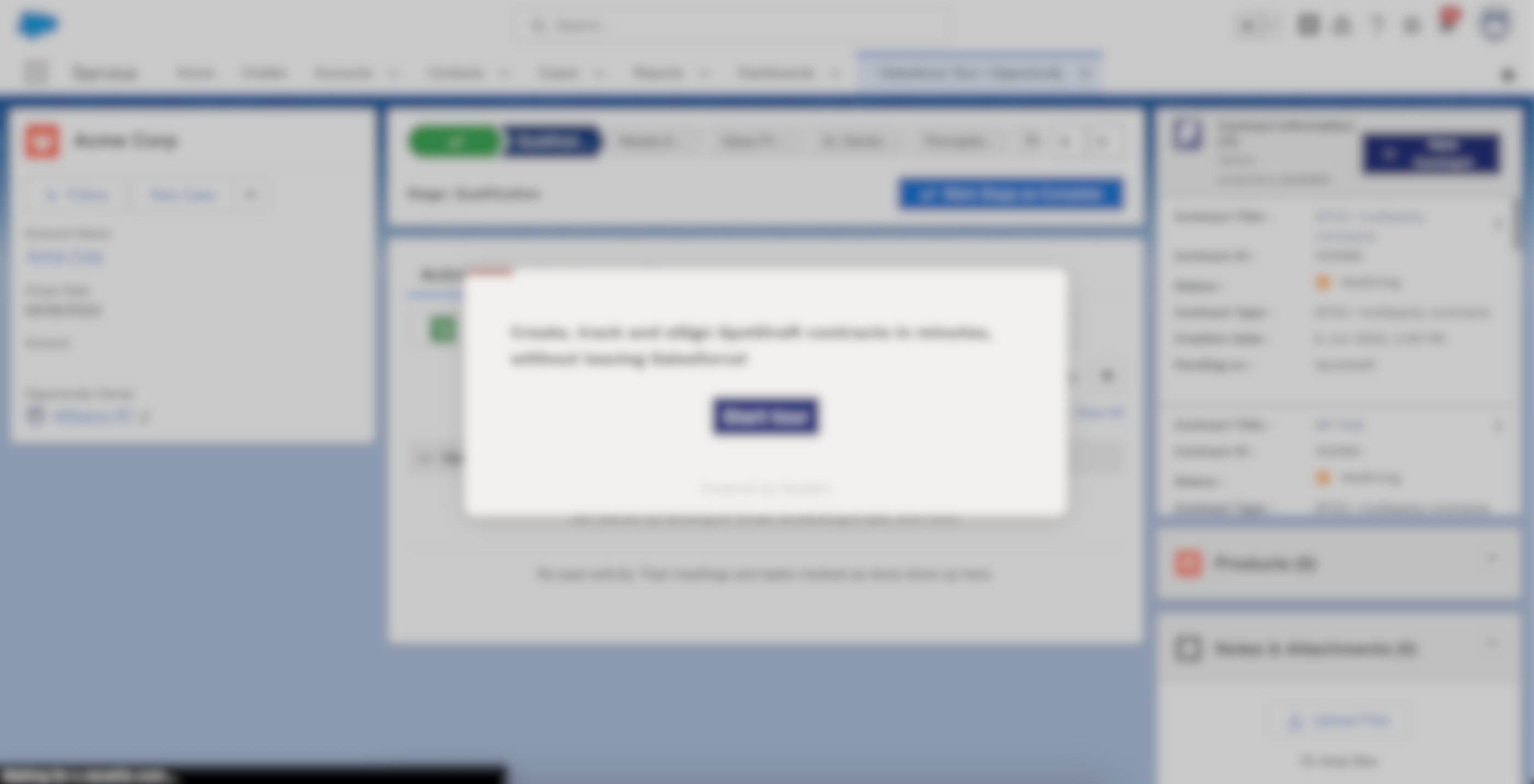 SpotDraft Product Demo | Salesforce Integration