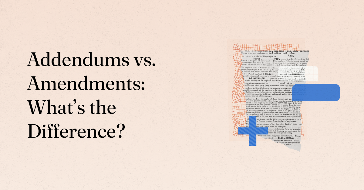 What Is the Difference Between Addendum and Amendment?