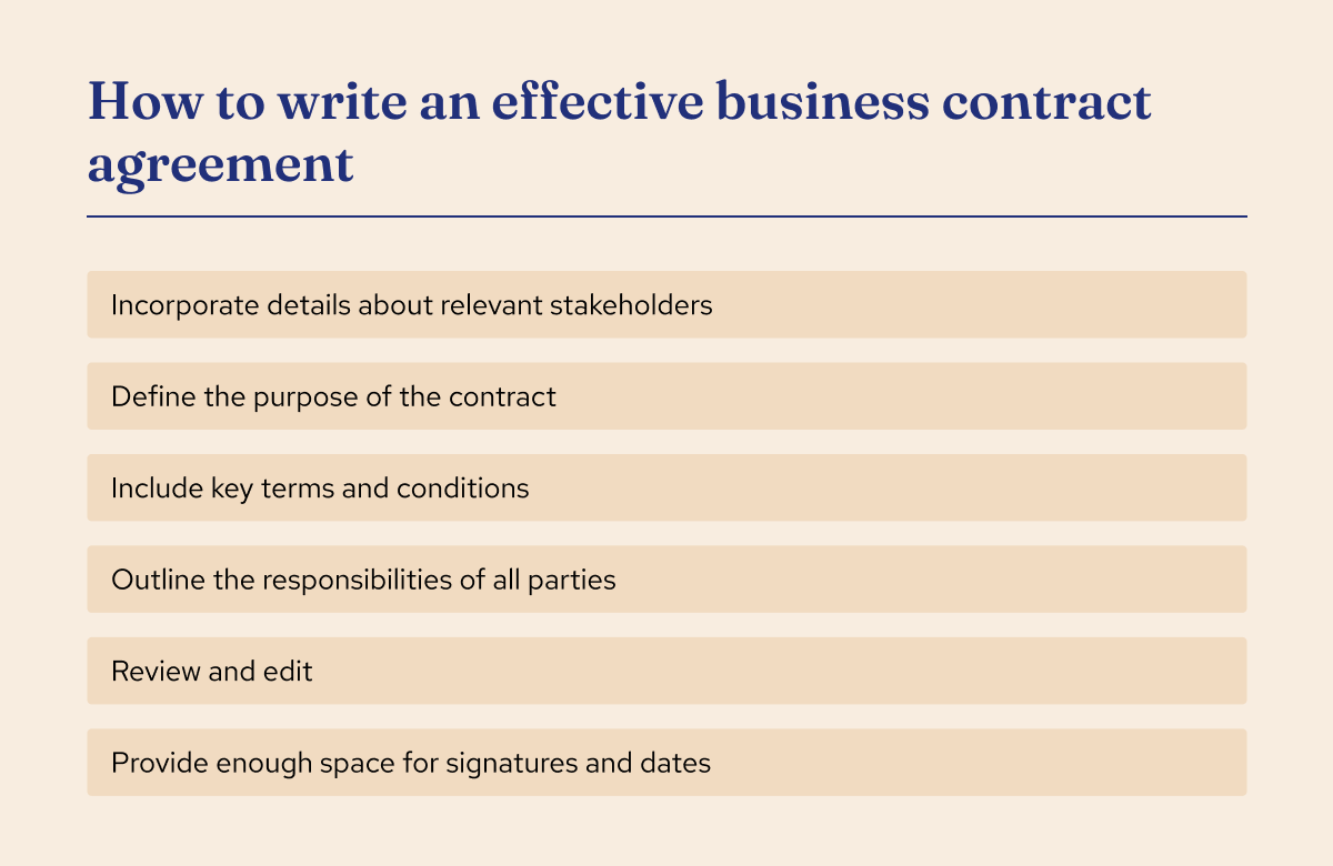 6 Tips to effectively write business contract agreements