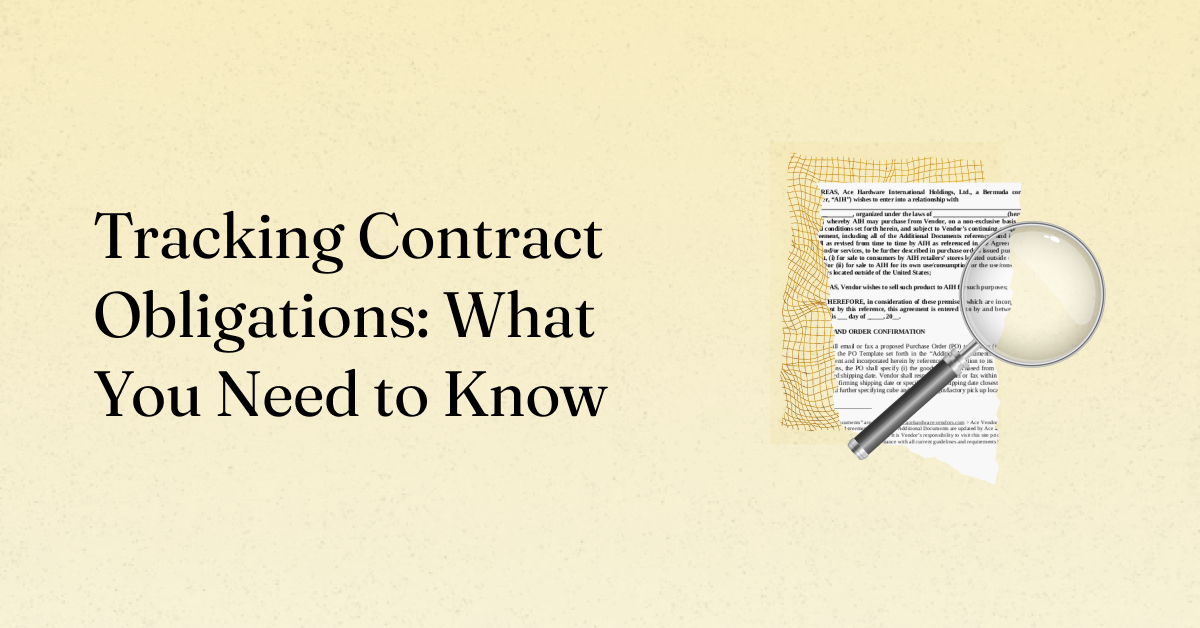 How to Track Contract Obligations