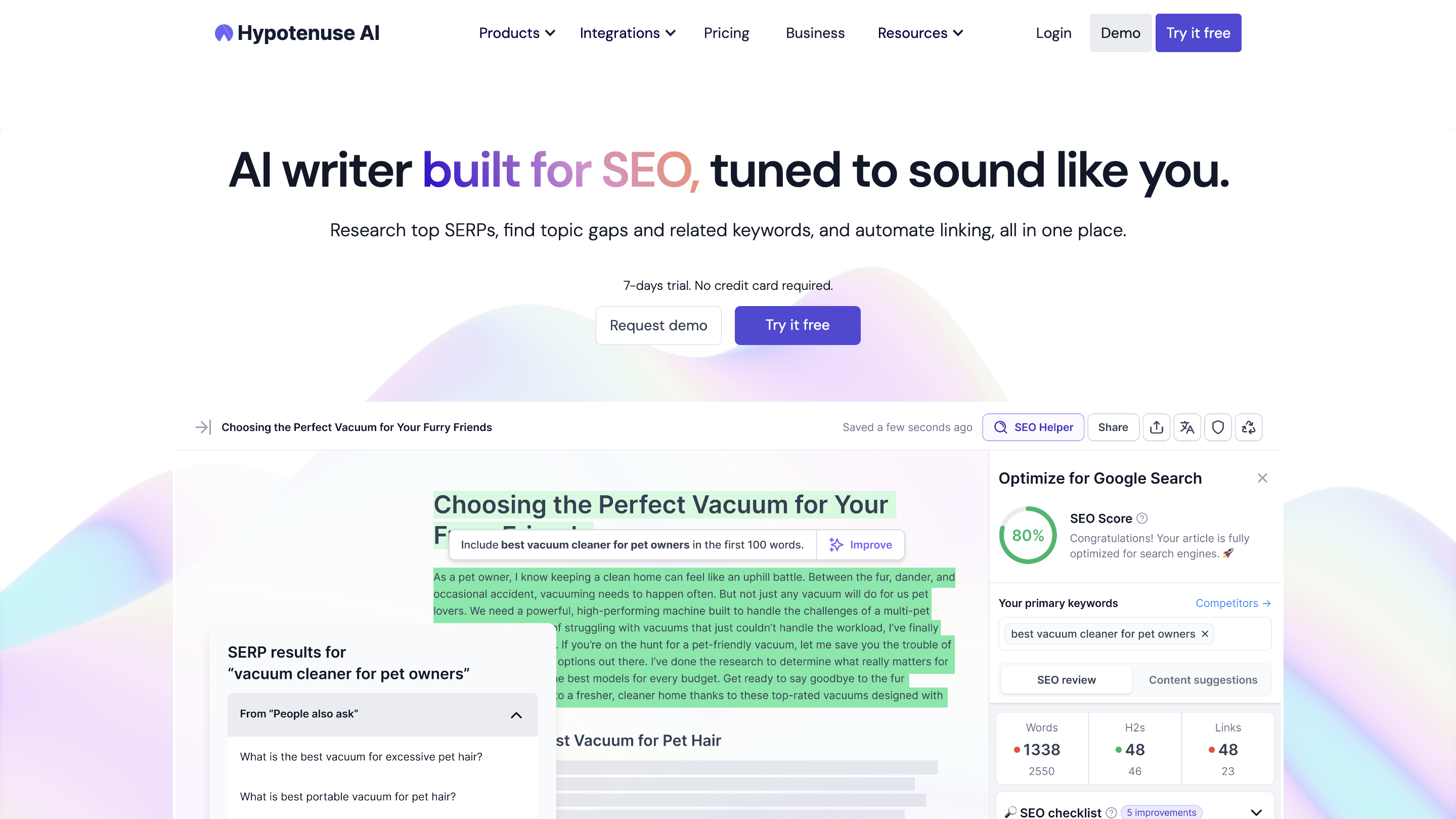 SEO Workflow for Content Success- Hypotenuse AI