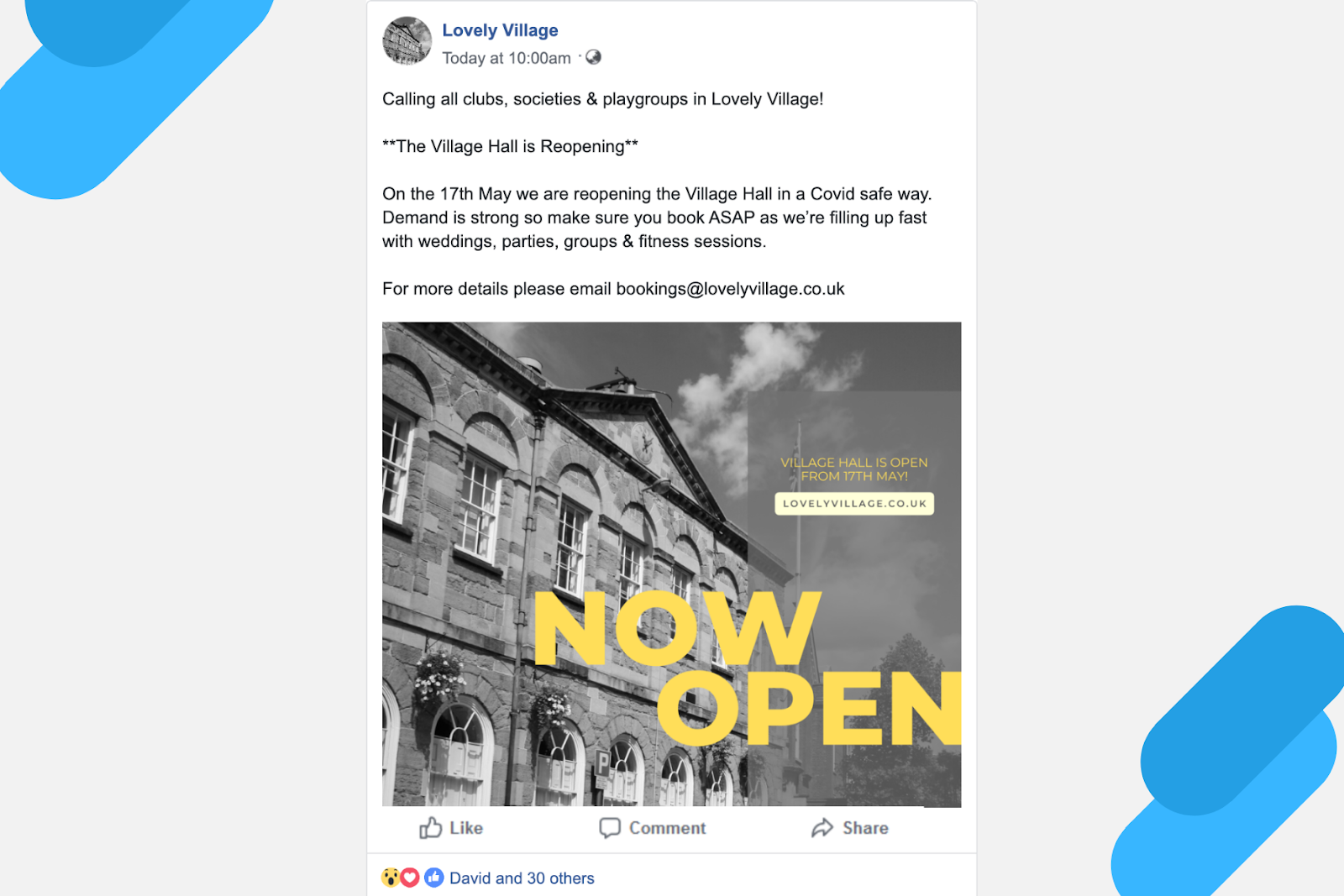 Facebook Marketing Explained for Village and Town Halls