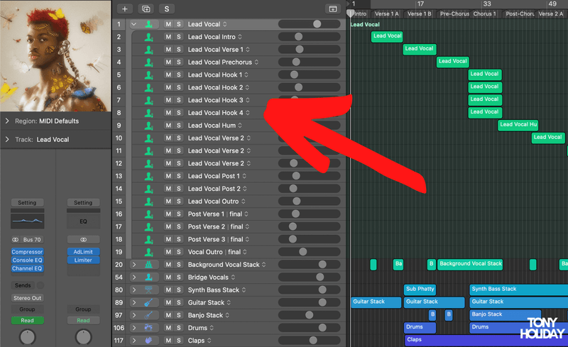 How to Use Track Stacks in Logic Pro - Tony Holiday