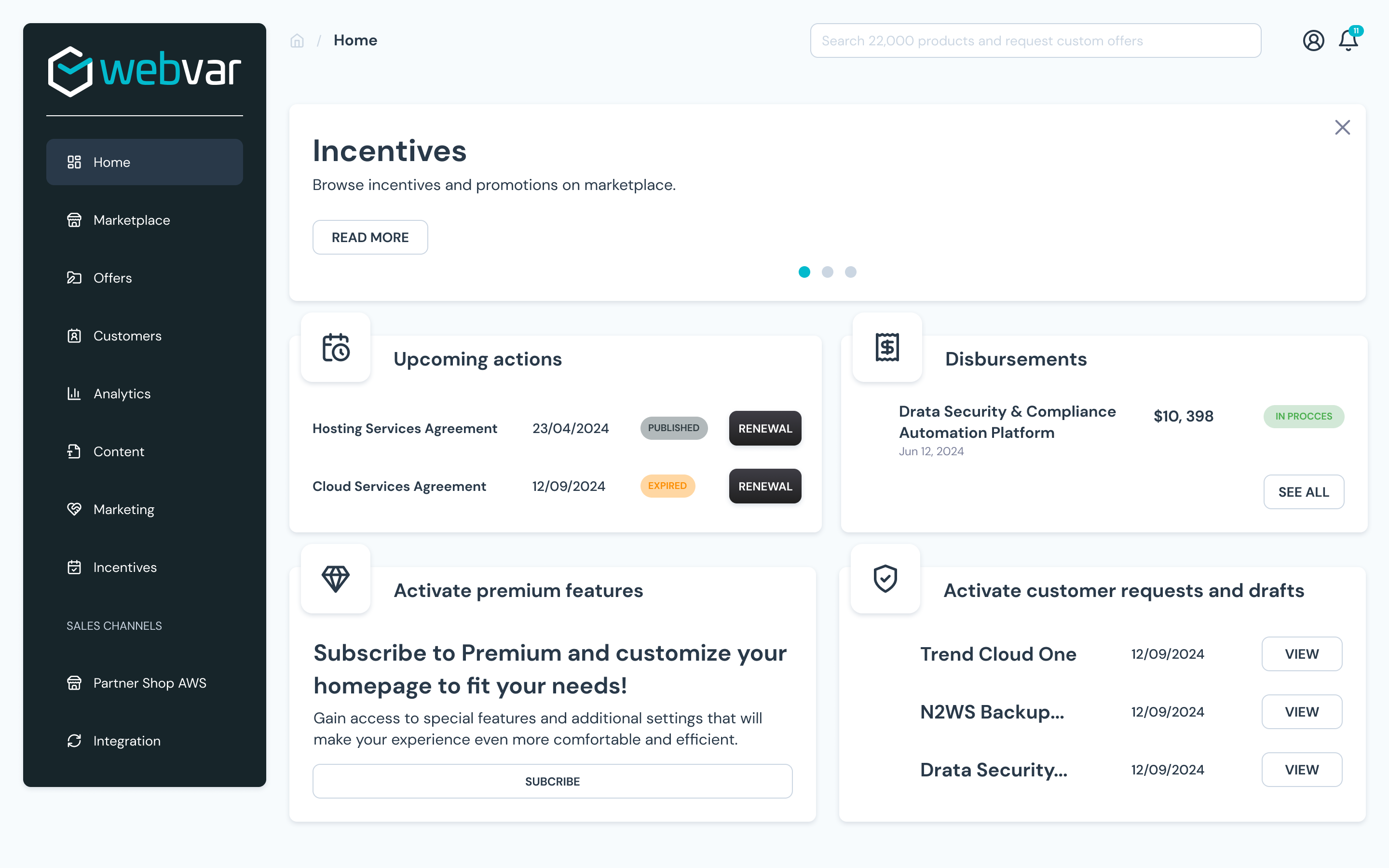 Empowering commerce on AWS marketplace | Webvar