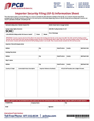 US Customs Forms (PDF) | PCBUS