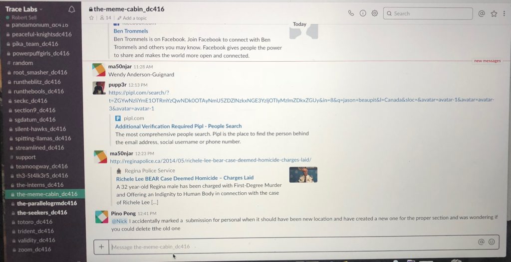 Trace Labs | Blog: The World's First OSINT CTF for Missing Persons