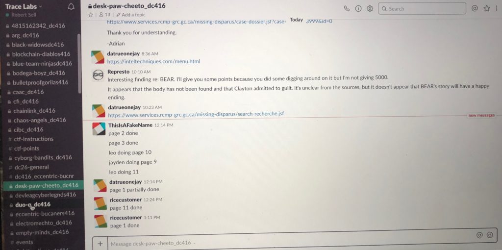Trace Labs | Blog: The World's First OSINT CTF for Missing Persons