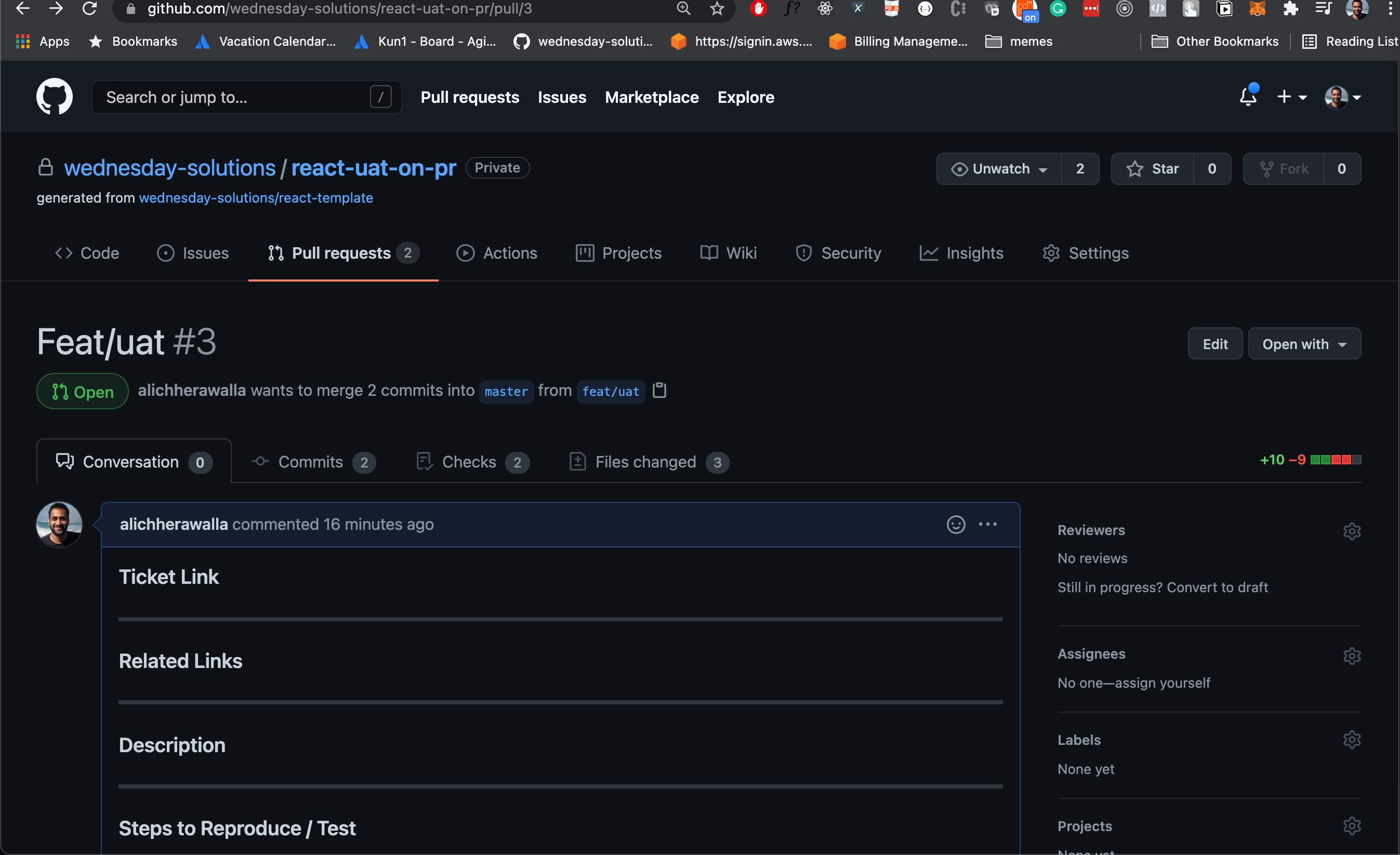 React Set Up User Acceptance Testing Environment For Pull Requests