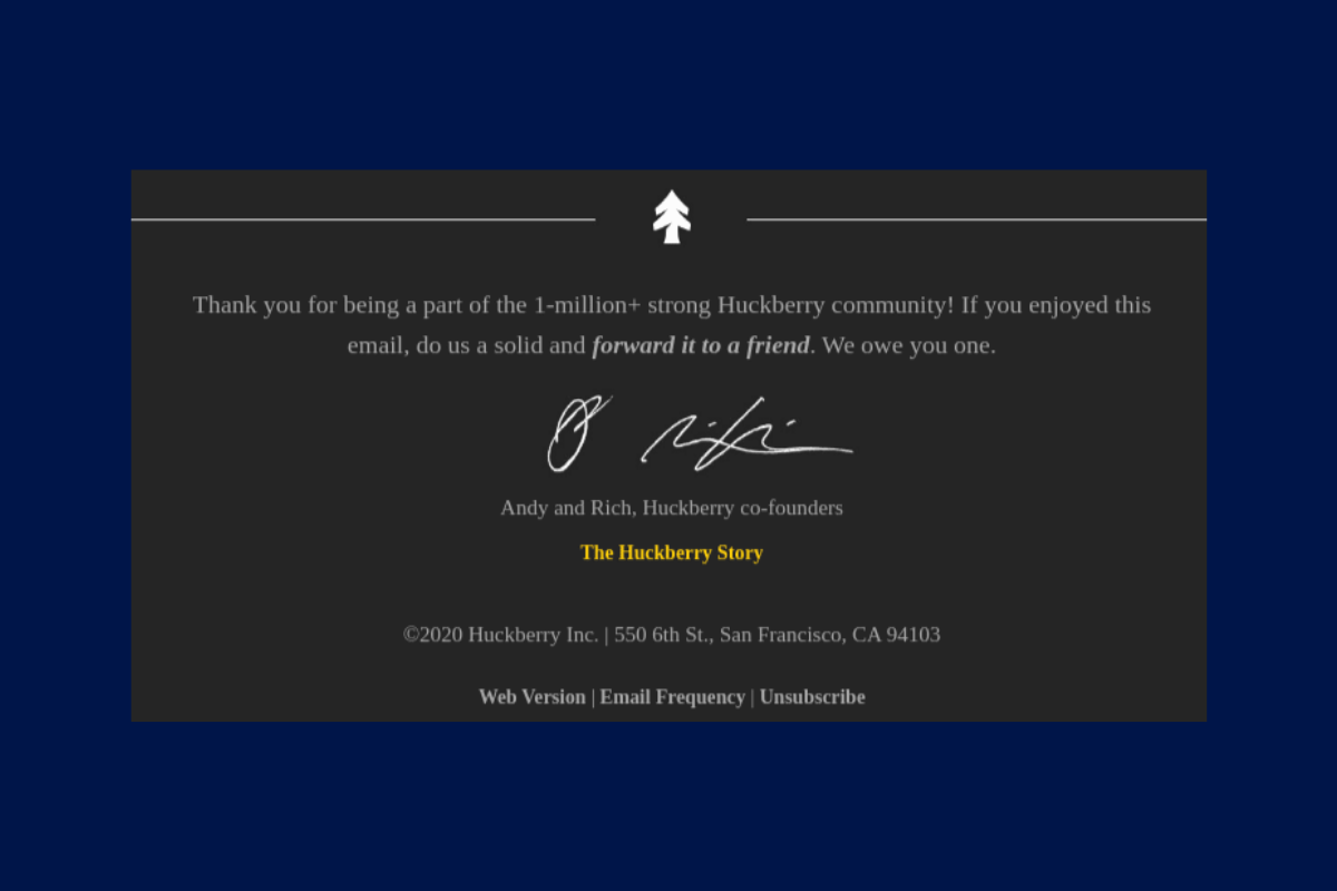 17 Things to Include in Your Email Footer (+7 Tips & Examples) | Mailmunch