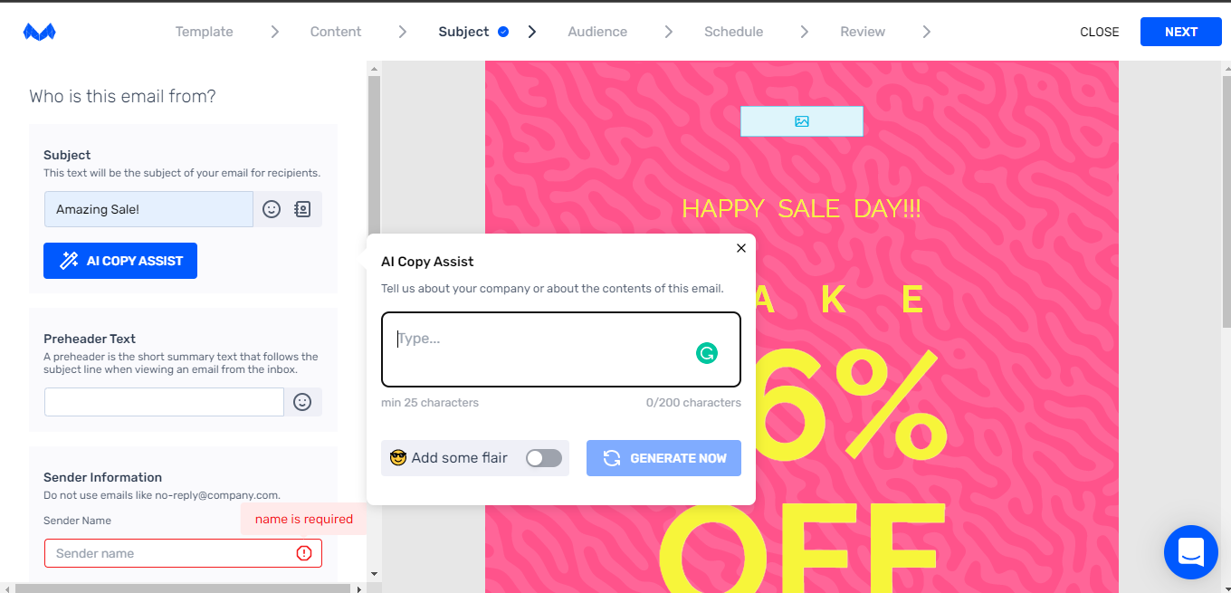 Introducing AI Copy Assist Subject Line Generator | Mailmunch