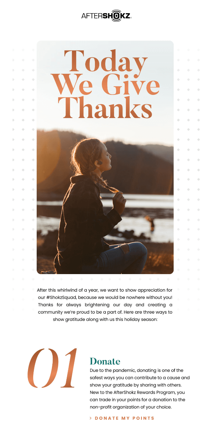 13 Terrific Thanks Giving Email Examples (+Tips) | Mailmunch