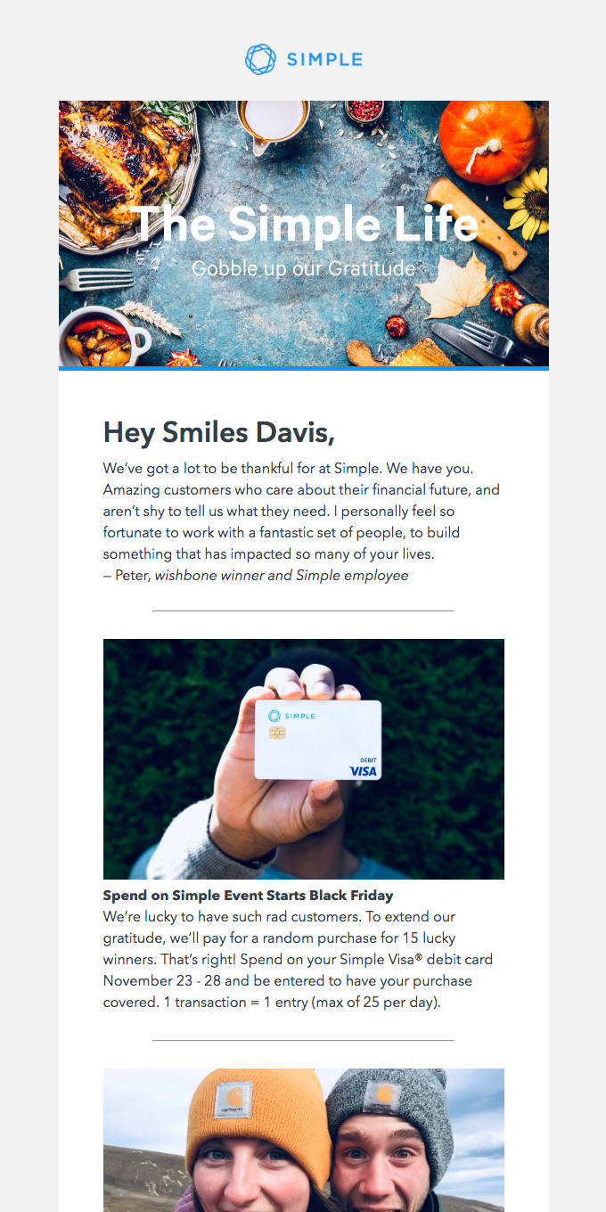 13 Terrific Thanks Giving Email Examples (+Tips) | Mailmunch