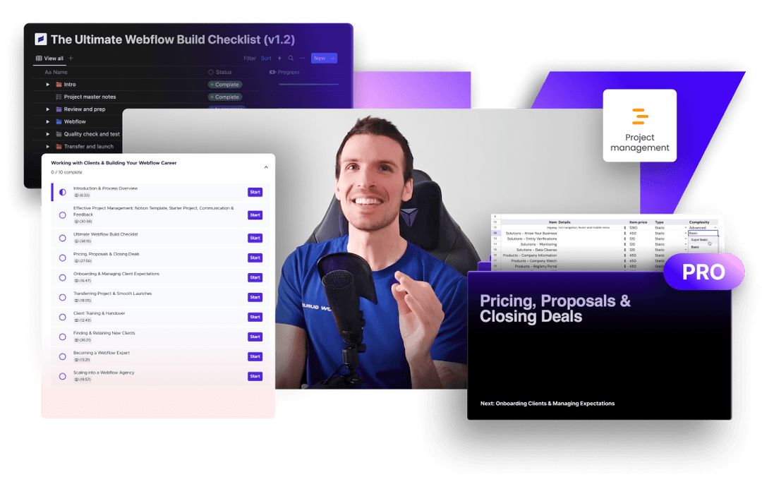 The Webflow Masterclass - Learn how to build websites with Webflow