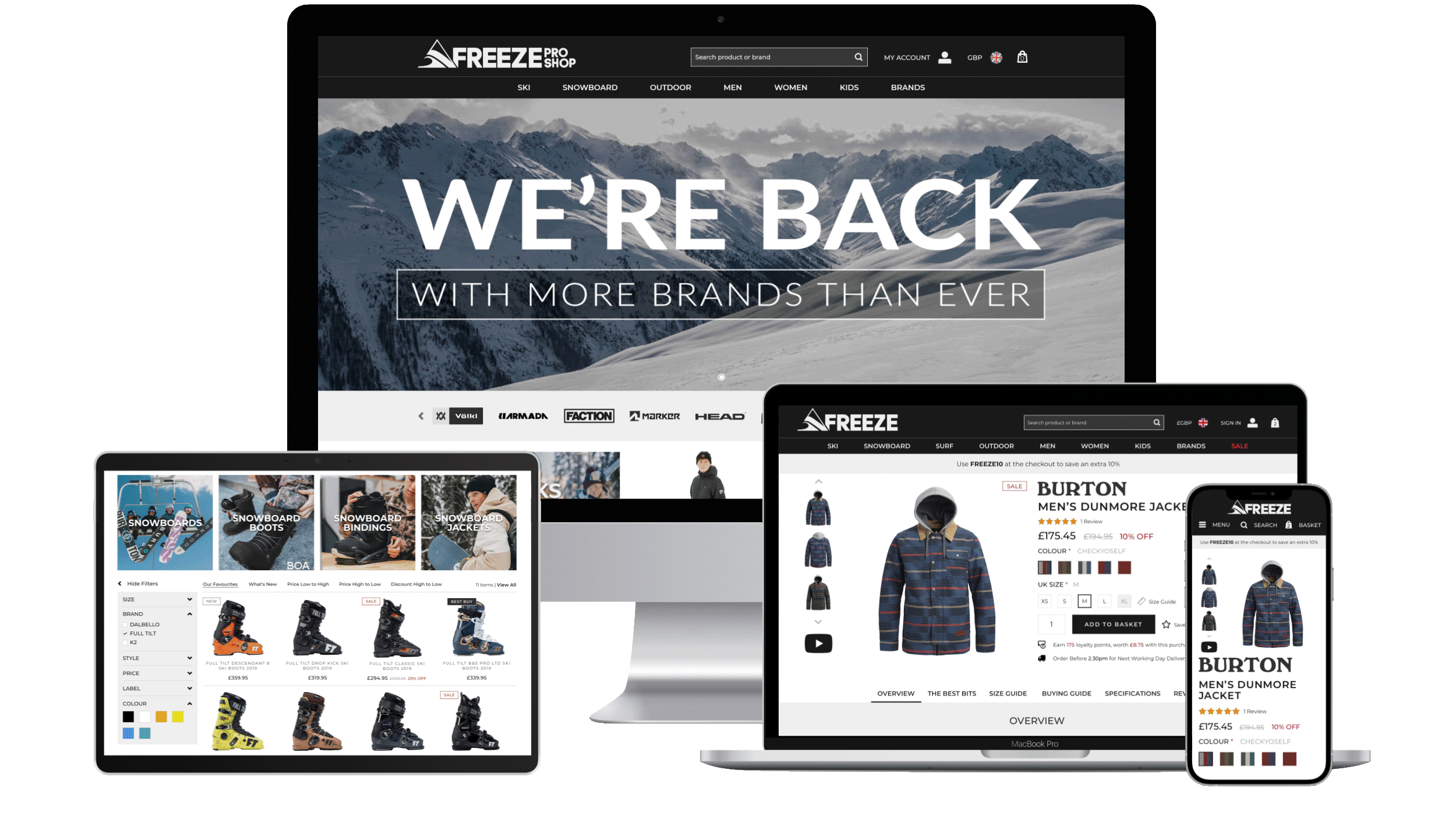 Freeze Pro Shop // Magento 2 Replatform & Growth Projects by INDEZ