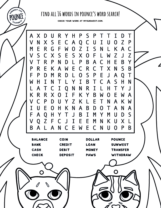 Word Search SunWest Credit Union