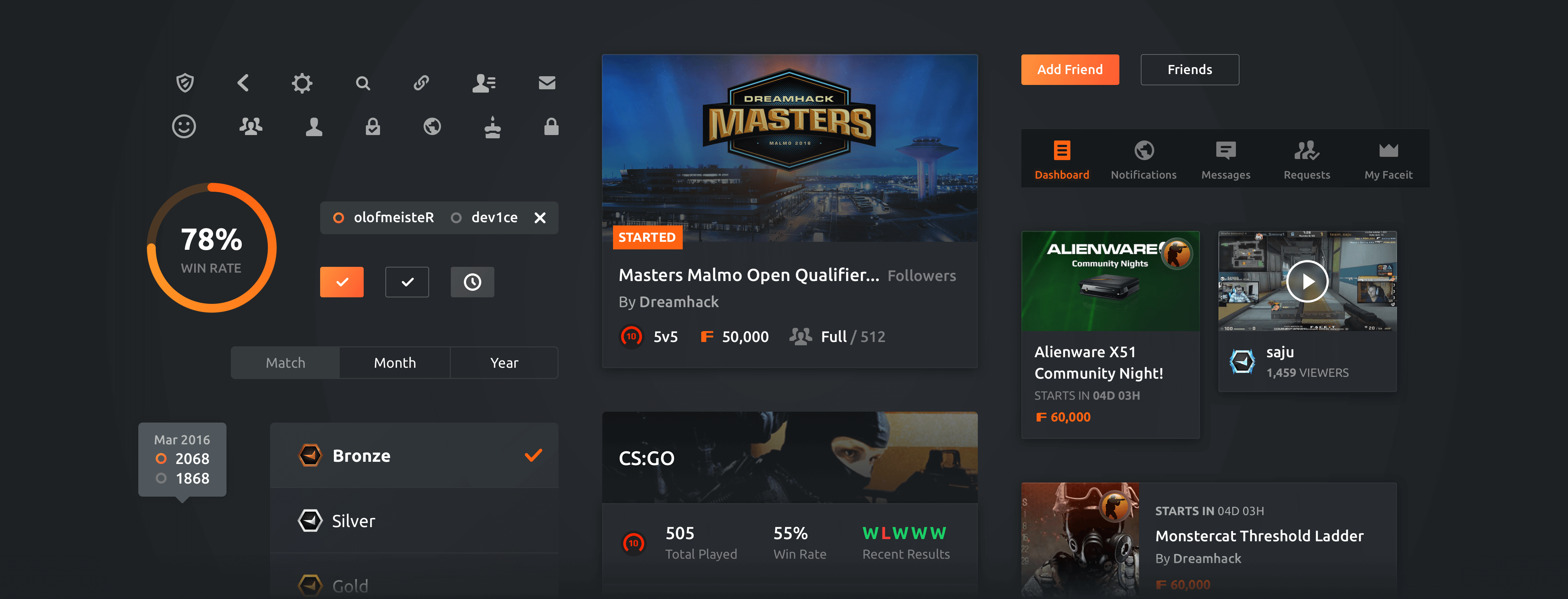 FACEIT • Mobile App design | by Pixelmatters