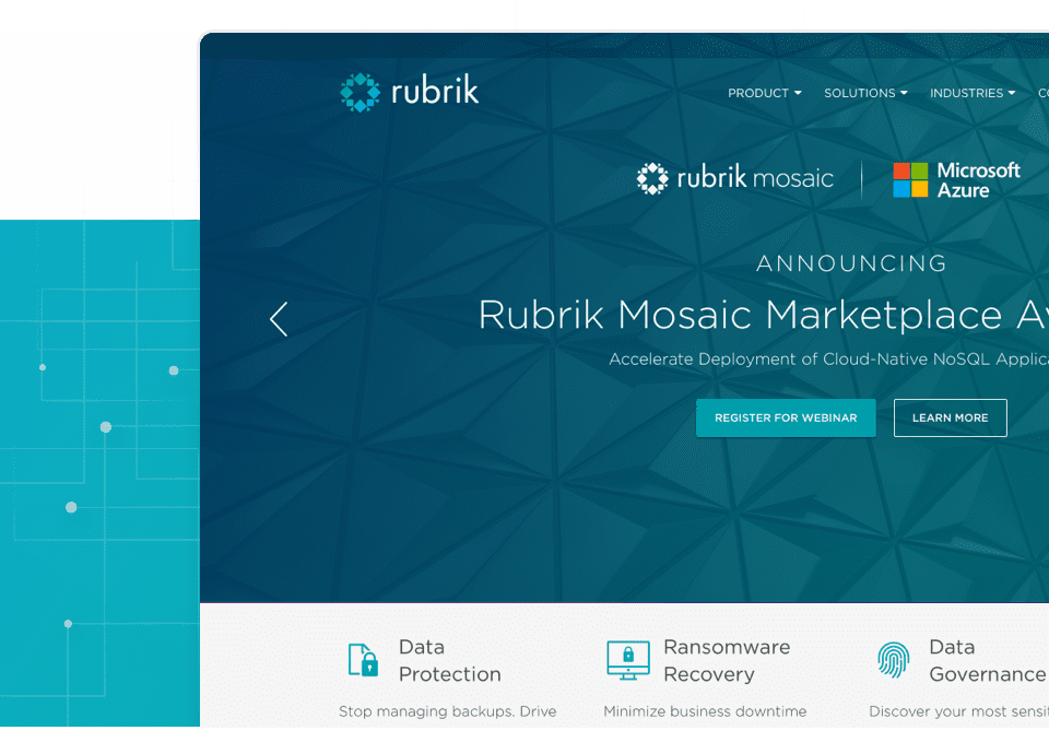Rubrik • Website development | by Pixelmatters