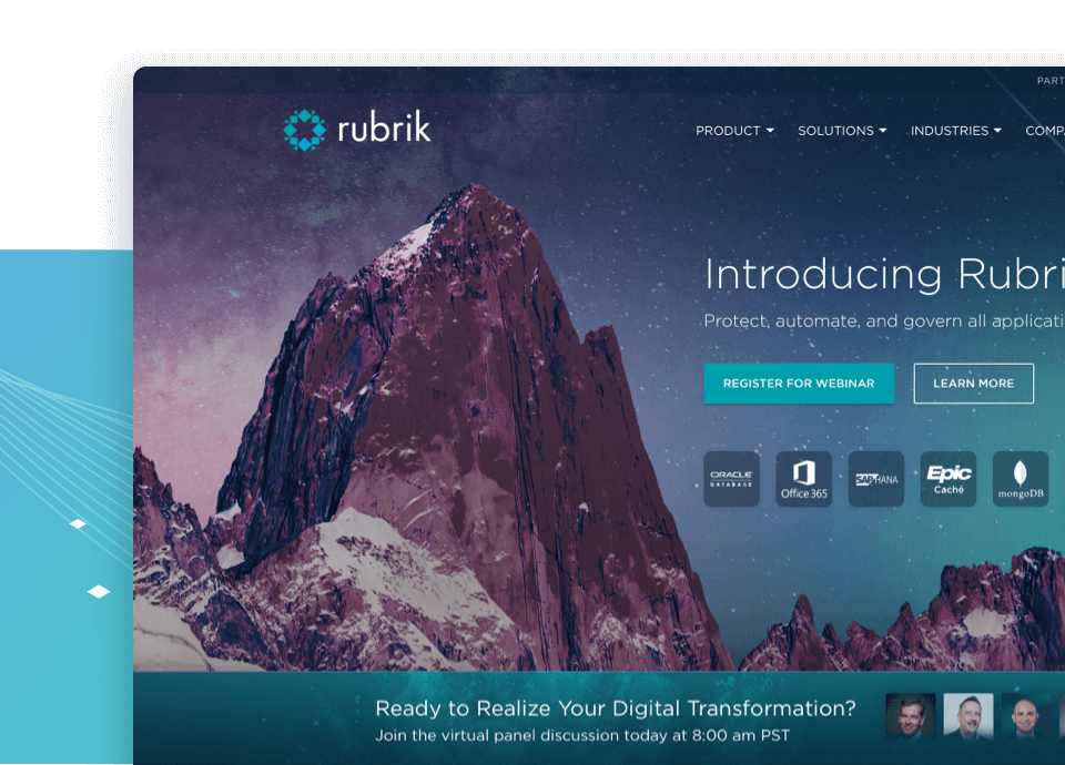 Rubrik • Corporate Website design | by Pixelmatters