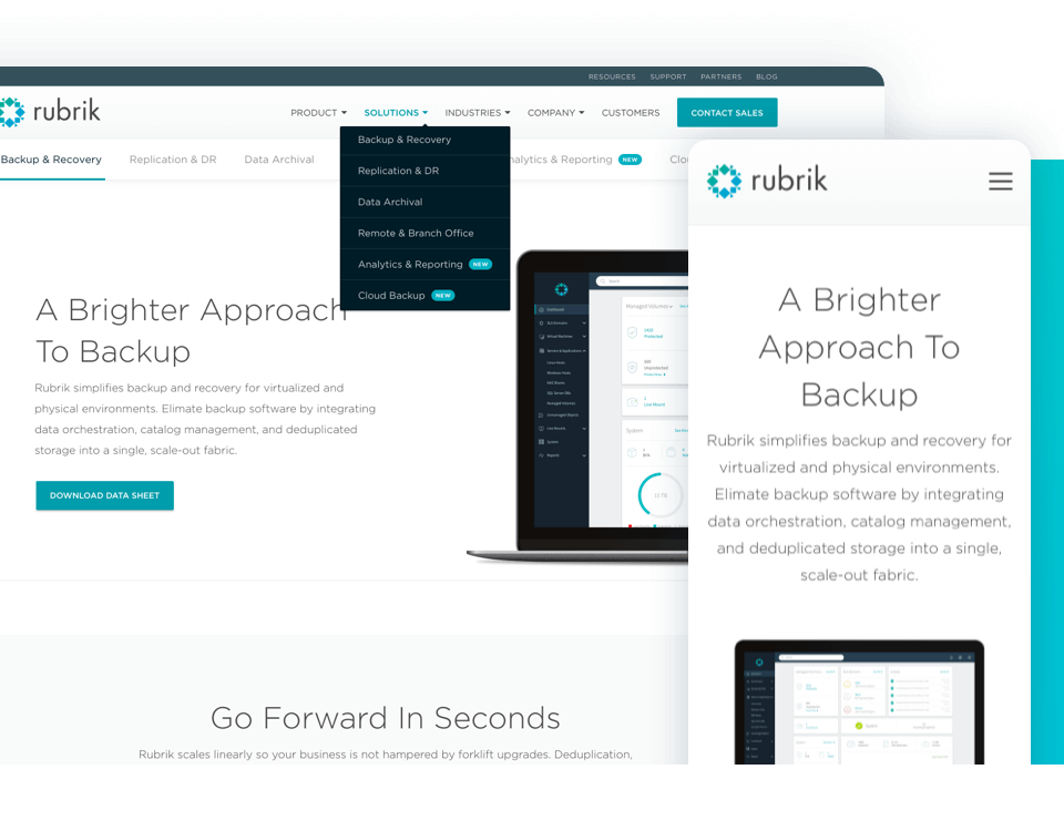 Rubrik • Corporate Website design | by Pixelmatters