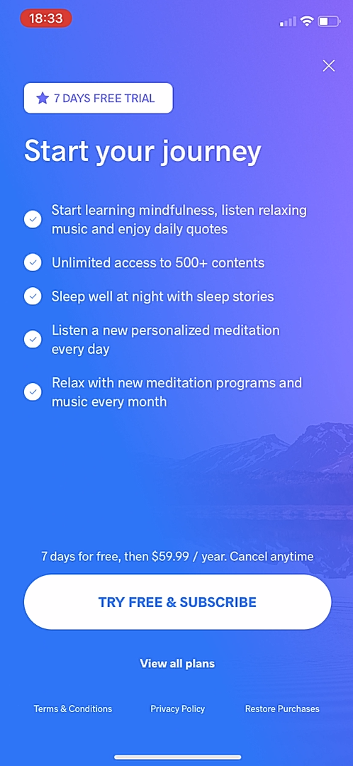 Meditopia - Upgrading flow | App Fuel