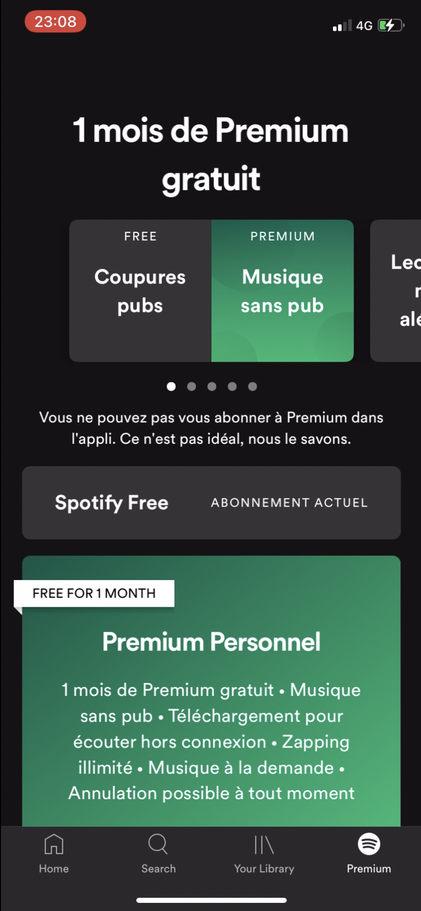 Spotify - Upgrading flow | App Fuel
