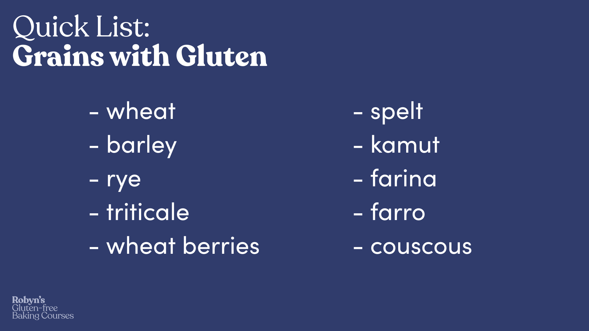 How to Transition to a Gluten-free Life | Blog | Robyn's Gluten-free ...