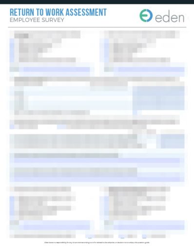 Return To Work Assessment