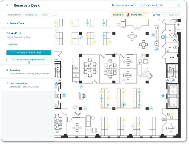 Hot Desk Booking Software | Eden