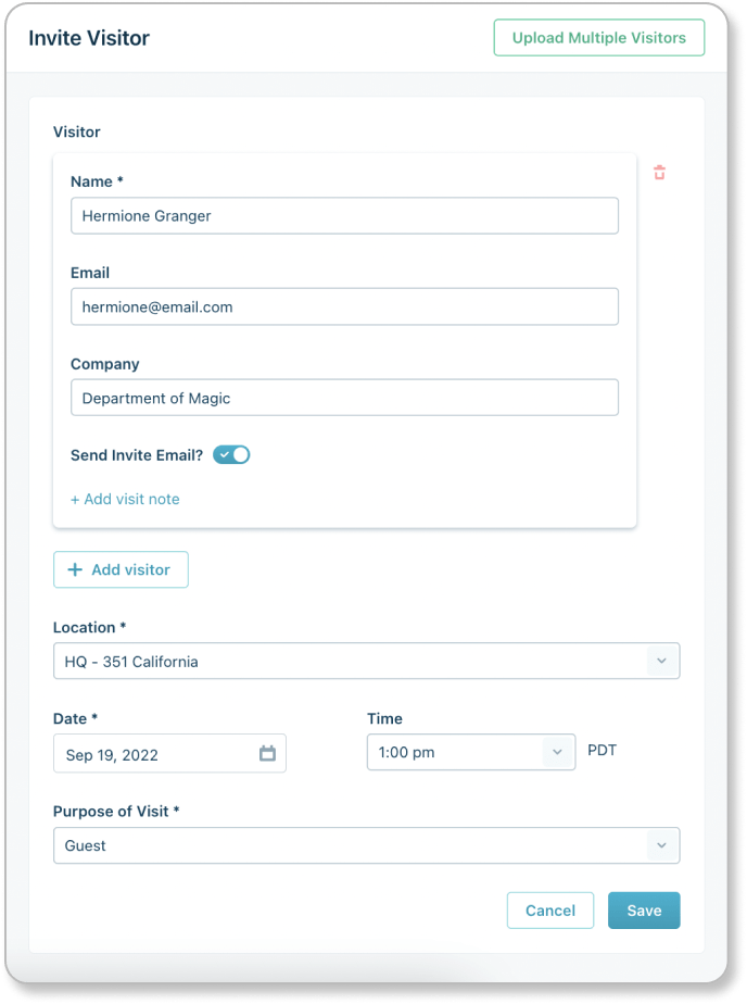 Visitor Management System | Eden