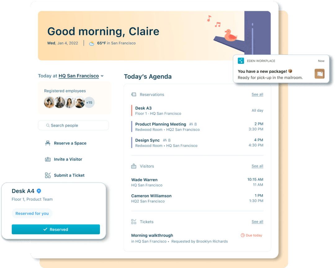 Flexible Workplace Management Software | Eden
