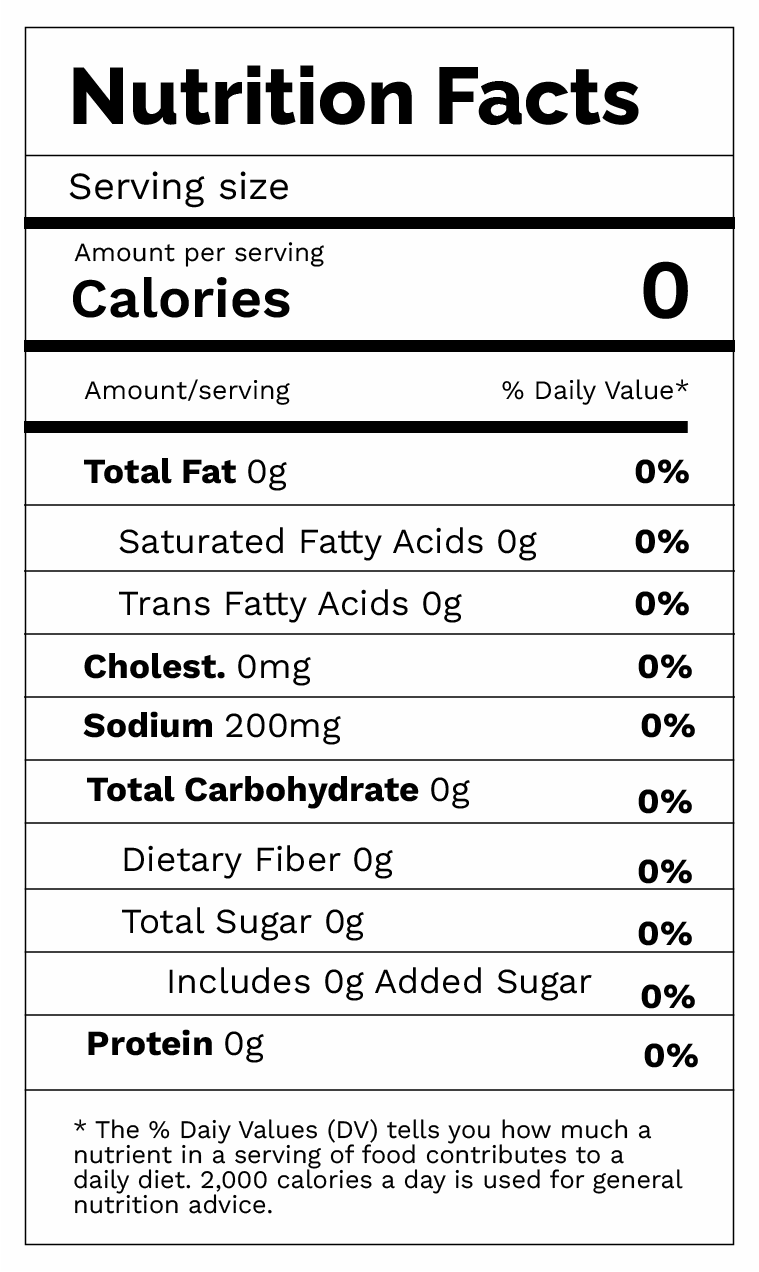 Nutrition Label Generator