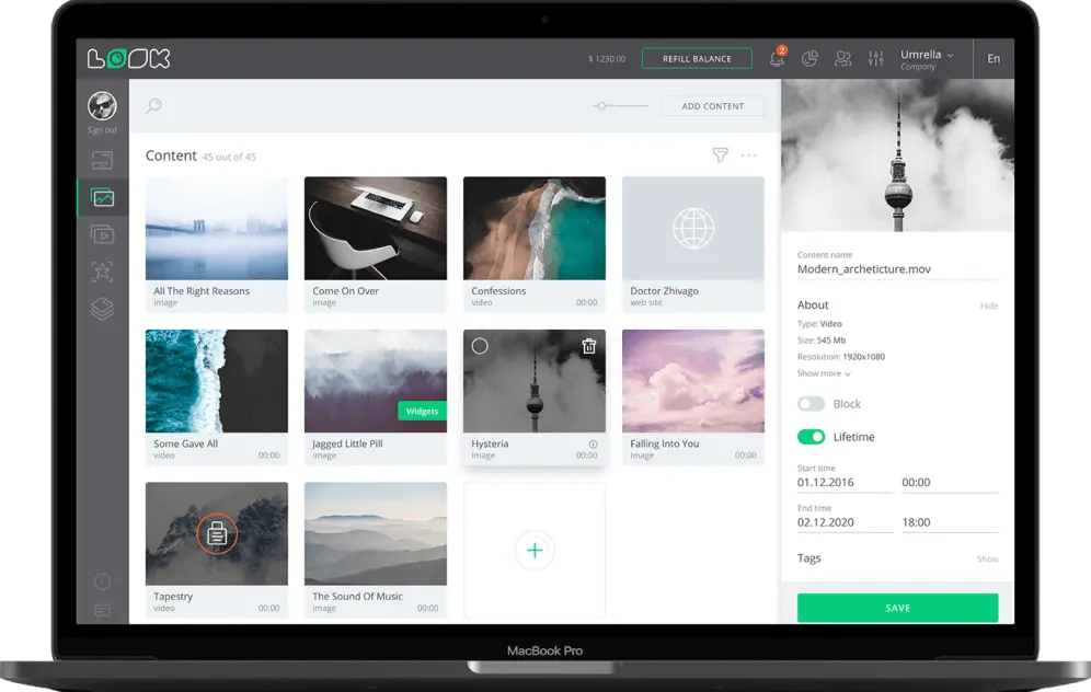 Free digital signage templates for different industries - Look DS