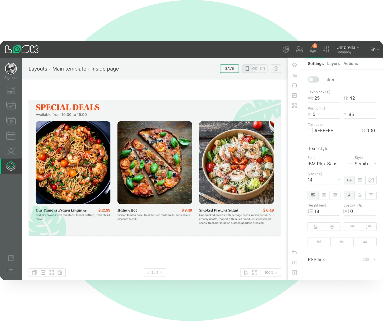 Digital Menu Boards Solution for QSR - Look DS