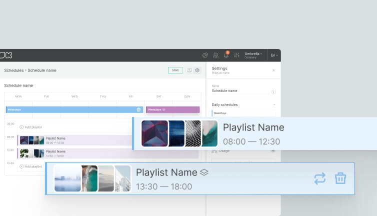 Knowlege-base: Creating and editing the schedule